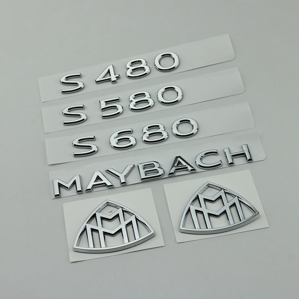 โลโก้รถดัดแปลง S480-S680 Mercedes-Benz Maybach S-Class ใหม่พร้อมโลโก้ตัวอักษรภาษาอังกฤษด้านหลัง ...