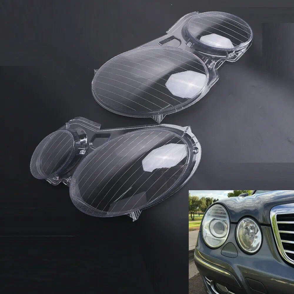 สําหรับ Mercedes Benz W211 E240 E200 E350 E280 E300 2002-2009 E CLASS ไฟหน้ารถเลนส์โคมไฟ ...