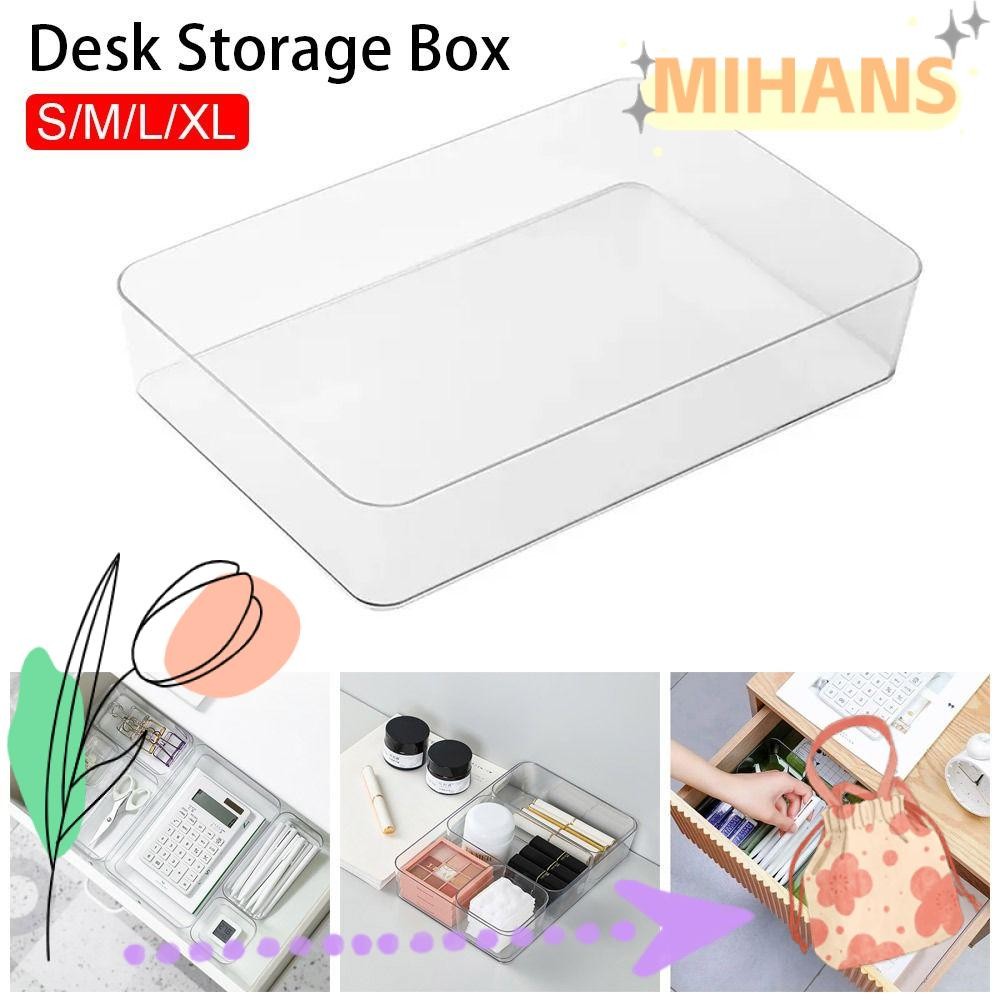 Mih 1 ชิ้นแต่งหน้ากล่อง,สี่เหลี่ยมผืนผ้า S/M/L/XL โต๊ะจัดเก็บ,ลิ้นชักตารางพลาสติกเครื่องประดับ ...