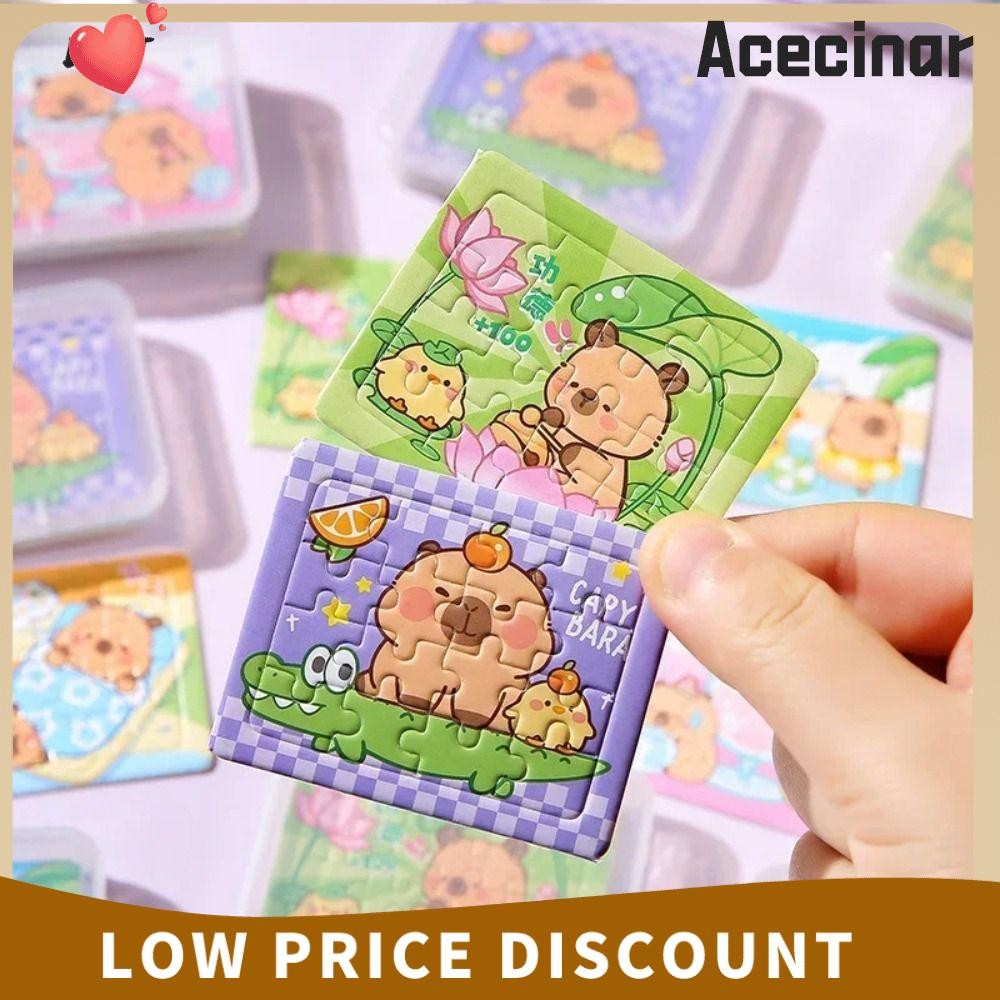 Acecinar 5 ชิ้น Capybara กระดาษจิ๊กซอว์ปริศนา,การ์ตูนสัตว์ DIY Capybara ...