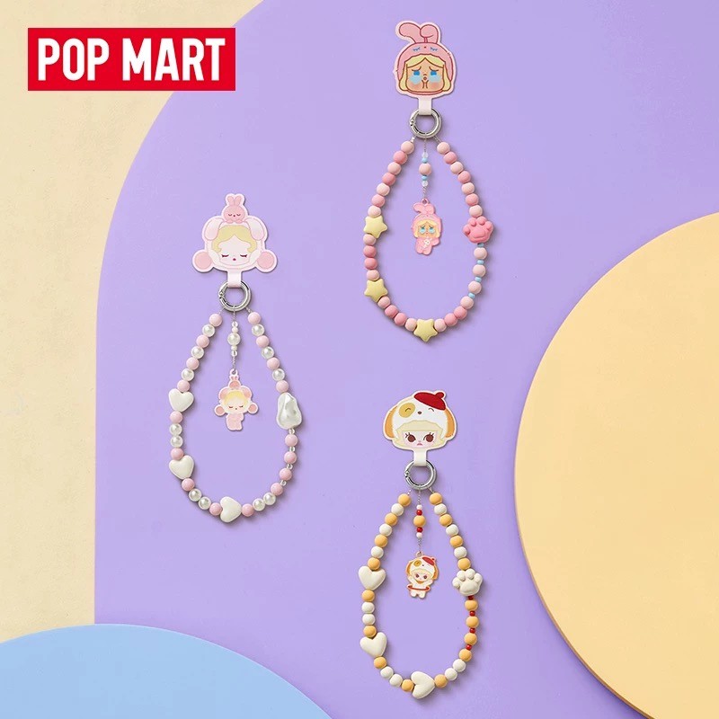 Popmart Pop Mart Bubble Mengzi Pajama Party Series ห่วงโซ่โทรศัพท์มือถือเทรนด์อุปกรณ์ต่อพ่วง ...