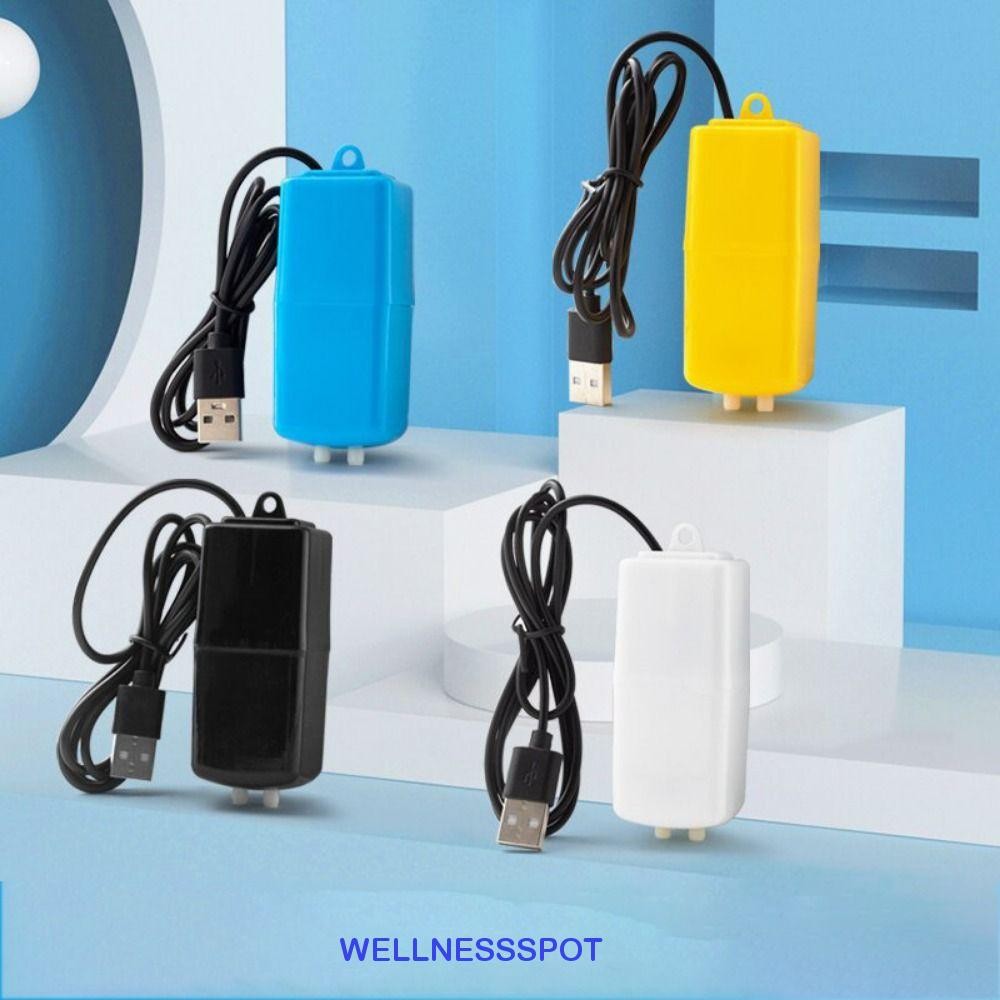 Wellnessspot ปั๊มลมตู้ปลาขนาดเล็ก, Silent ประหยัดพลังงาน USB ปั๊มออกซิเจน, อุปกรณ์ตู้ปลาพลาสติก ...
