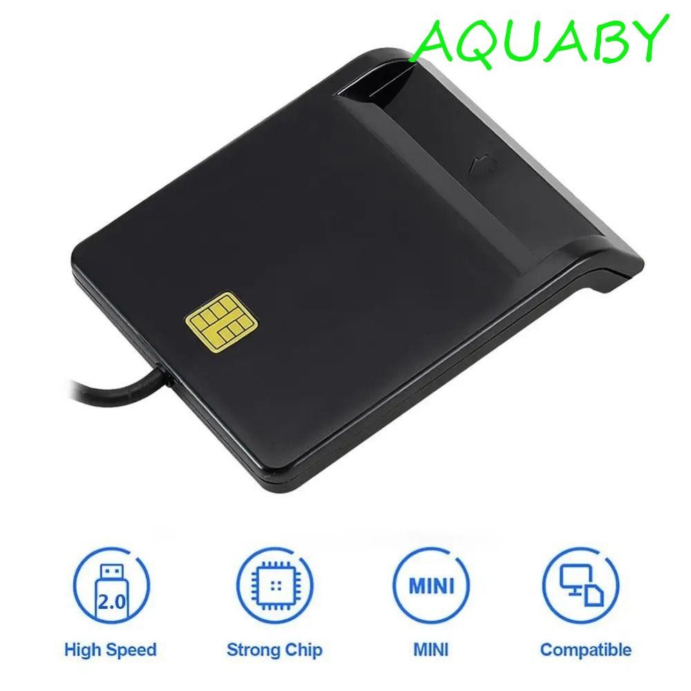 เครื่องอ่านการ์ดอัจฉริยะ AQUABY, การ์ดธนาคาร IC/ID EMV USB 2.0 เครื่องอ่านการ์ดสมาร์ท USB, ที่ ...