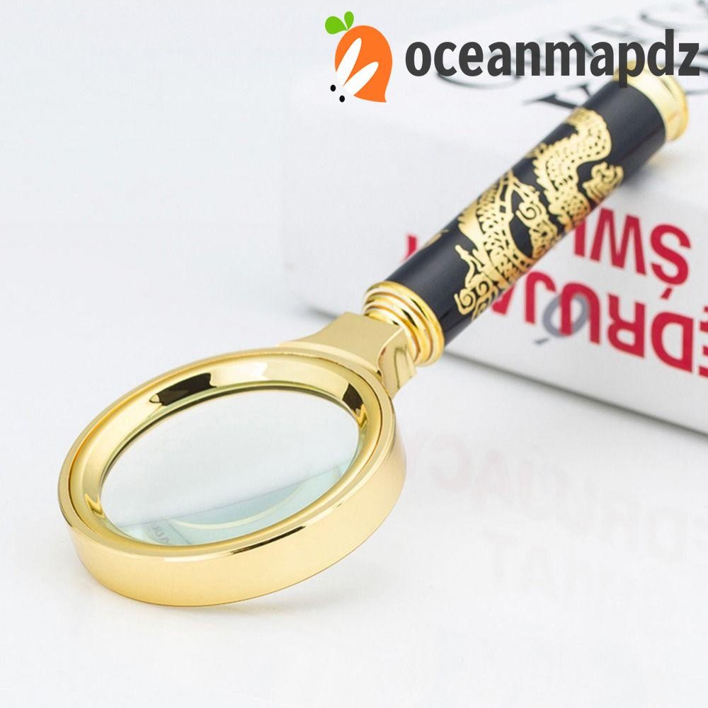 OCEANMAPDZ มือถือ 10X แว่นขยายลายมังกรแบบพกพา Retro แว่นขยาย Eye Glass | Shopee Thailand