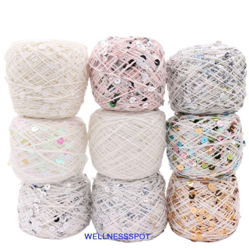 WELLNESSSPOT เส้นด้ายเลื่อมดอกไม้ปลอมนุ่มถักขนสัตว์อุปกรณ์ตัดเย็บ DIY Craft Thread | Shopee Thailand