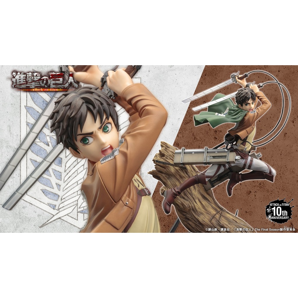 Authentic KOTOBUKIYA ARTFX J Attack on Titan Eren Commander Mikasa Hand ...