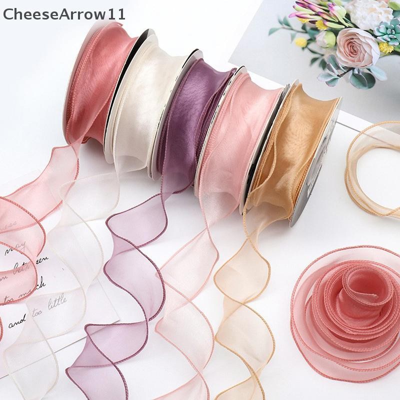 Che 9 เมตร/ม้วน Sheer ผ้าไหมริบบิ้น Sa ริบบิ้นสําหรับห่อของขวัญตกแต่ง ...