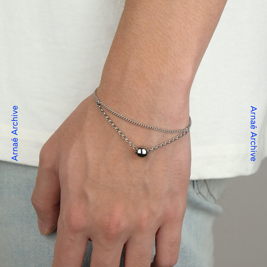 Arnaé Archive Orbit Dual Chain Bracelet 100% Original Unisex Stainless ...