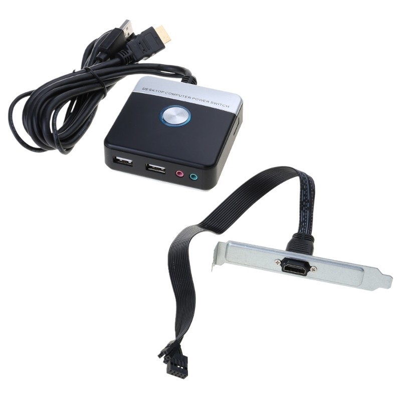Bt Double USB Desktop PC Power Switcher Box Long Cable Power Switcher ...