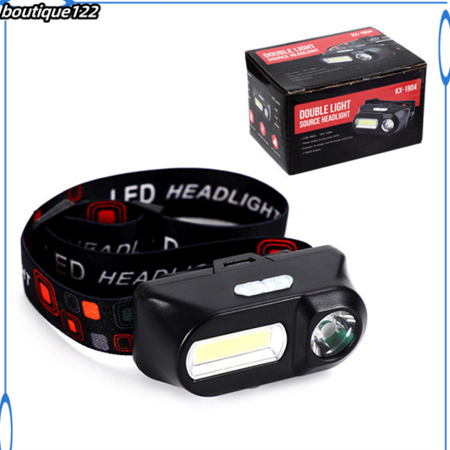 Bou ไฟหน้าแบบแสงแบบพกพา ไฟหน้าโคมไฟแบบชาร์จไฟ Usb ฉุกเฉินกลางแจ้ง ...