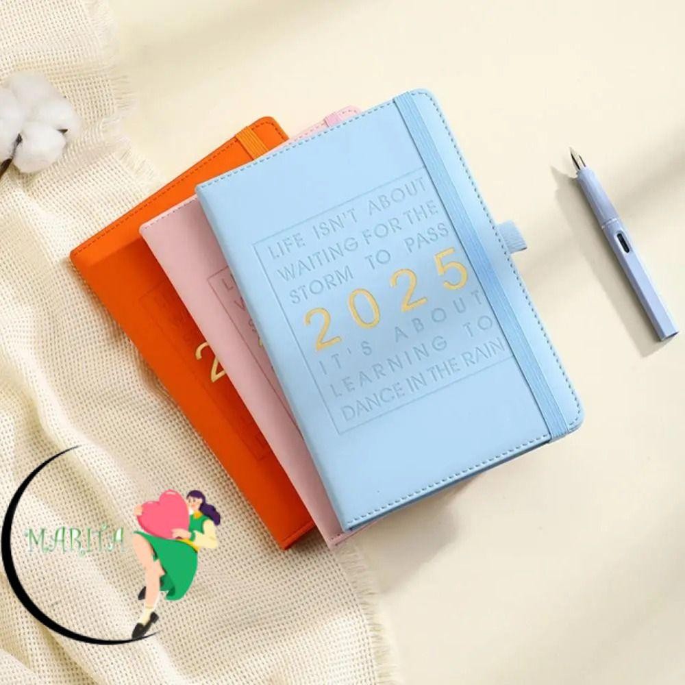 Marita Daily Weekly & รายเดือน Planner, Time Management Leather Cover ...