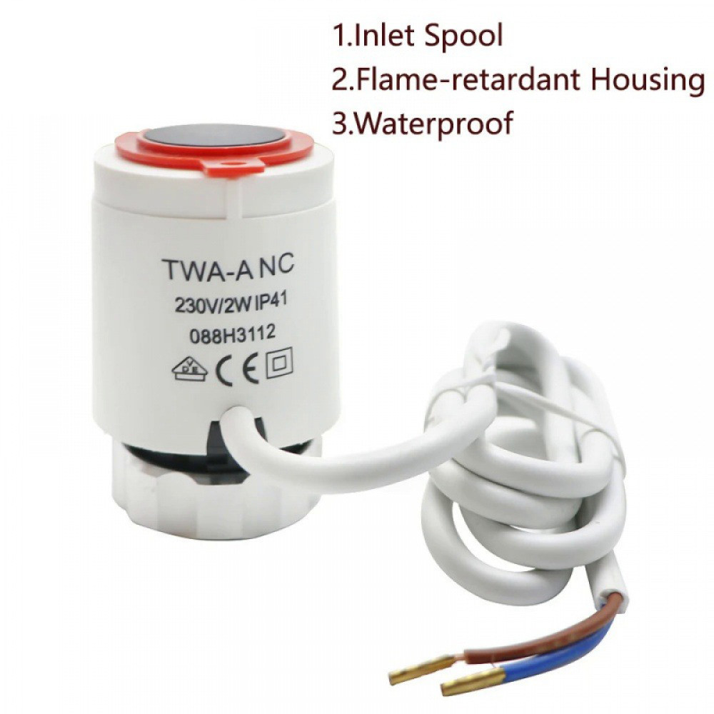 1pcs AC230V ปกติปิด NC M30*1.5 มม.ไฟฟ้าความร้อน Actuator สําหรับ ...