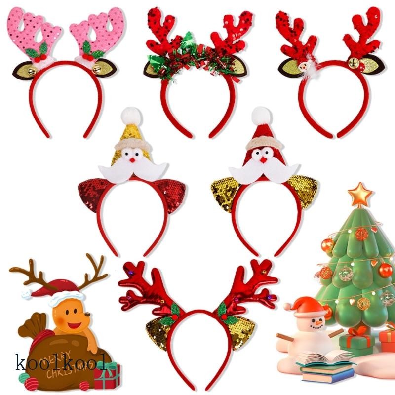 Kool ตกแต่งคริสต์มาสผู้ใหญ่เด็กคริสต์มาส Reindeer Hairhoops ระฆังเวที ...