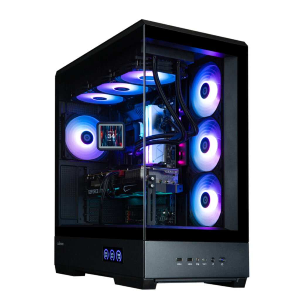 Case ZALMAN P50 DS Black With Built-in Screen Temperature Display ATX ...