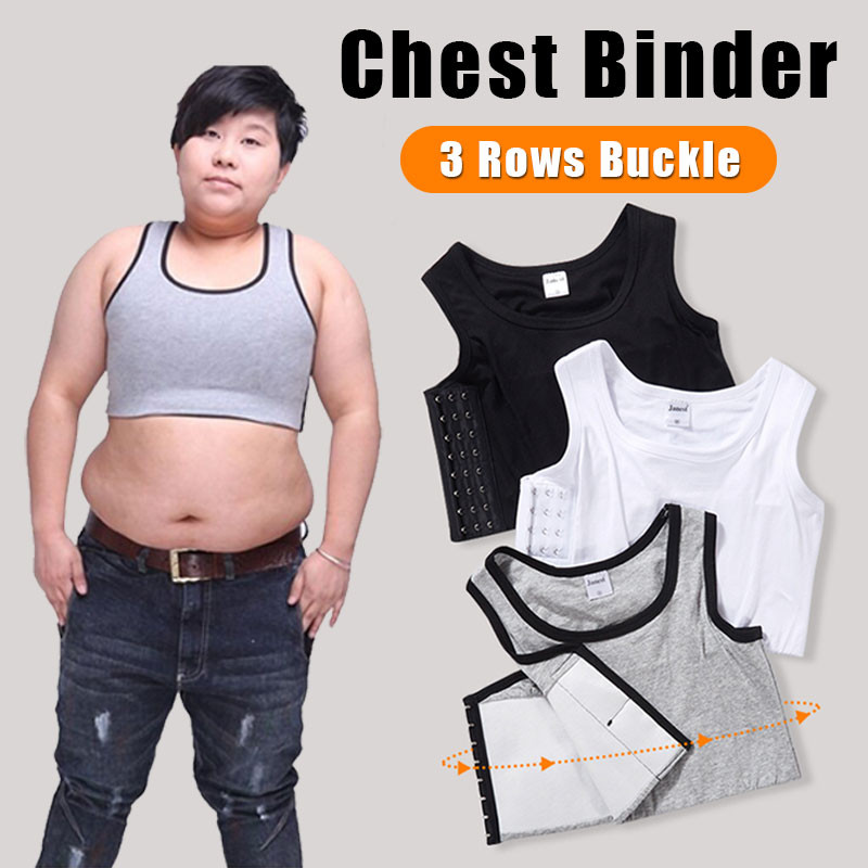 ผ้าพันคอ Chest Binder สบายและระบายอากาศ Super Tight ด้านข้างหัวเข็มขัด ...