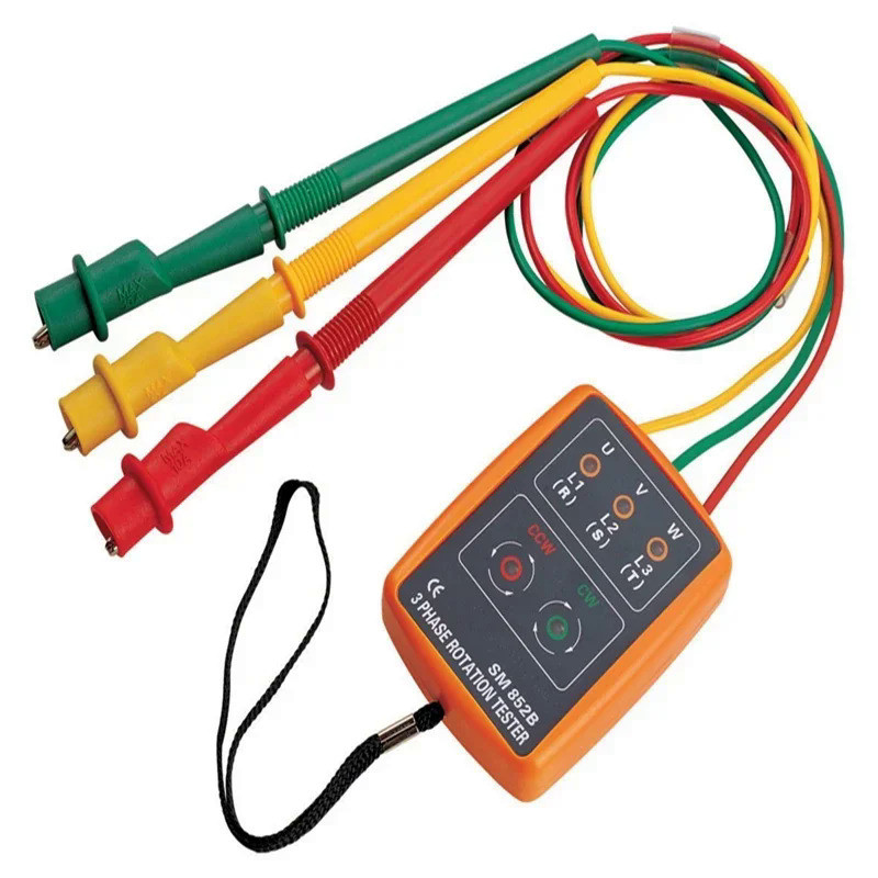 SM852B 3 Phase Rotation Tester Digital Phase Indicator Detector LED ...