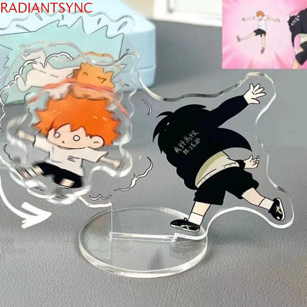 Radiantsync Spin it ขาตั้งอะคริลิค,วอลเลย์บอลชายตลก Haikyuu Figures Model,Creative Kawaii น่ารัก ...