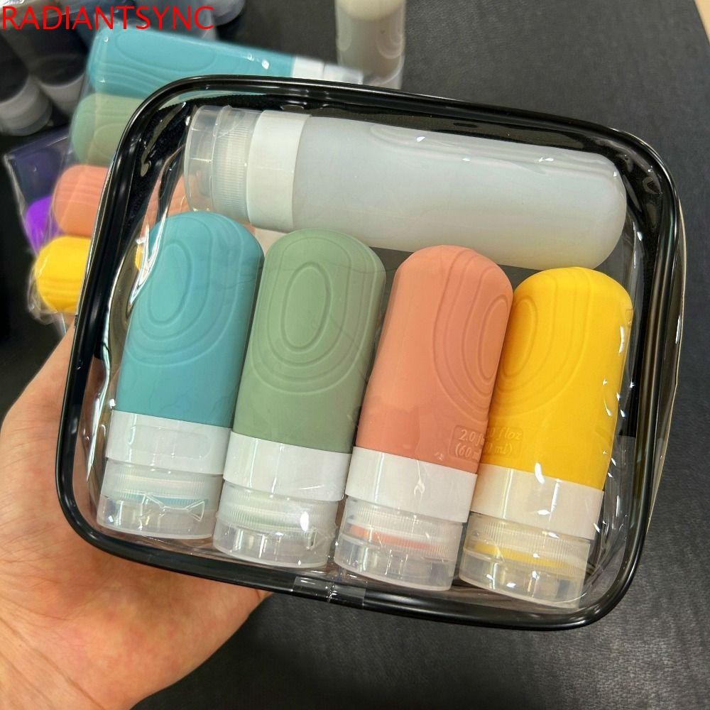 Radiantsync 4/5/17 ชิ้น/เซ็ต Travel ขวดรีฟิลชุด, 60 มล./90 มล. ขวดปั๊มกดสูญญากาศเปล่า, เครื่อง ...