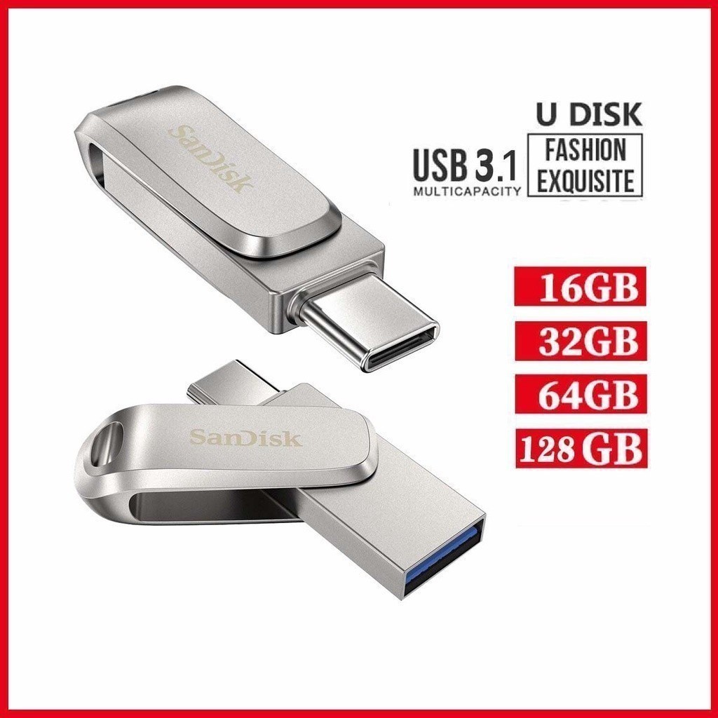 SANDISK แฟลชไดร์ฟ OTG USB 3.1 Type C Flash Drive Ultra Dual Drive Luxe ...