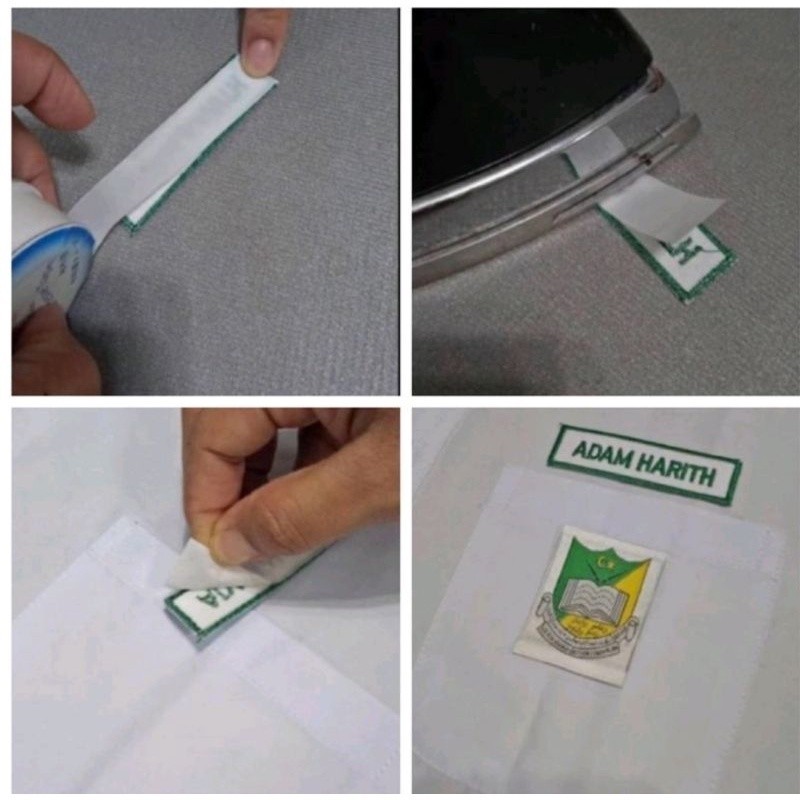 Pita Pelekat Kain/Name Tag/Lencana Sekolah/ผ้า Pelkat/Fabrik Gam/ผ้ากาว ...