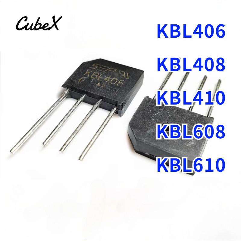 10/5 ชิ้น KBL406 KBL408 KBL410 KBL608 KBL610 4A/6A 1000V Full Bridge ...