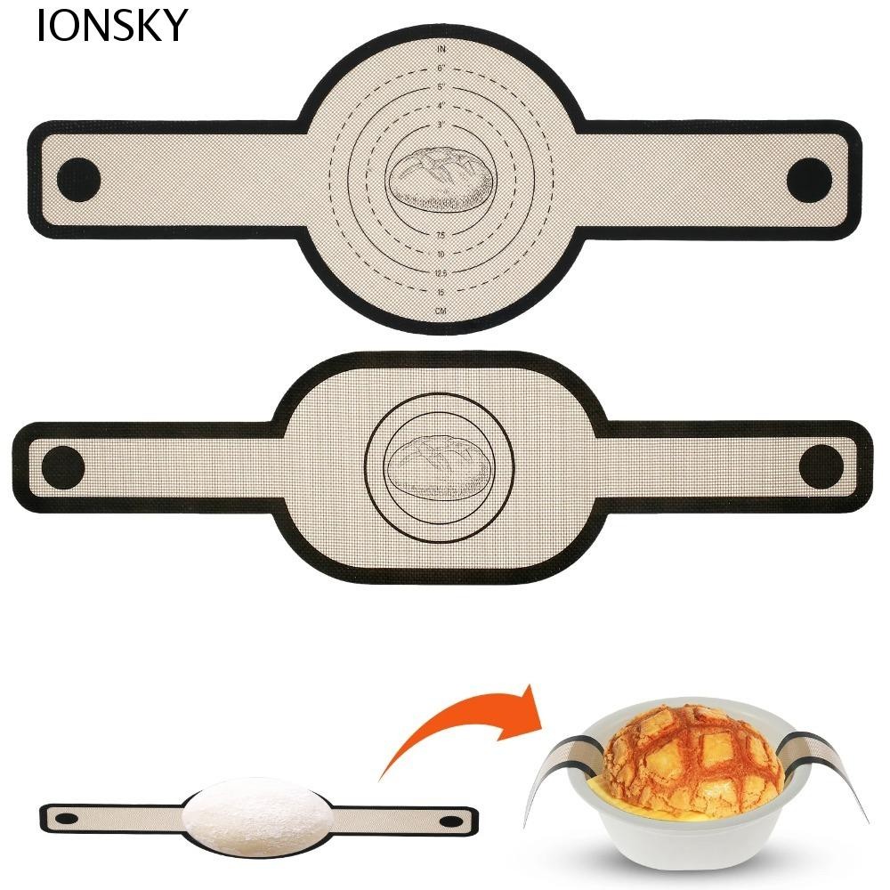 IONSKY เสื่อขนมปังซิลิโคน,ทนความร้อนอบขนมปังสลิง,ครัวเครื่องมือไม่ติด ...