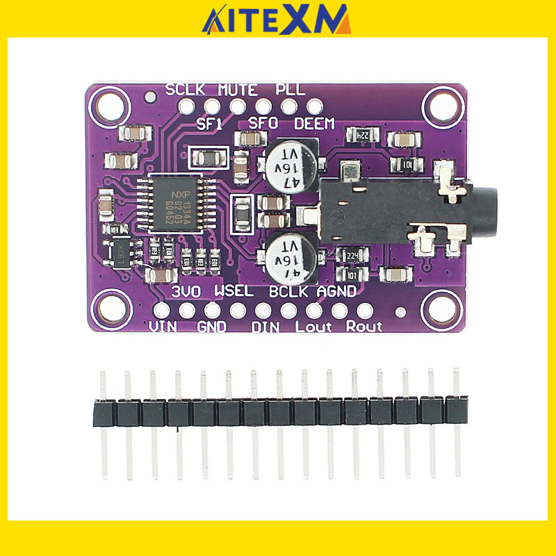 UDA1334A โมดูล DAC UDA1334 I2S DAC สเตอริโอถอดรหัสโมดูลสําหรับ Arduino ...