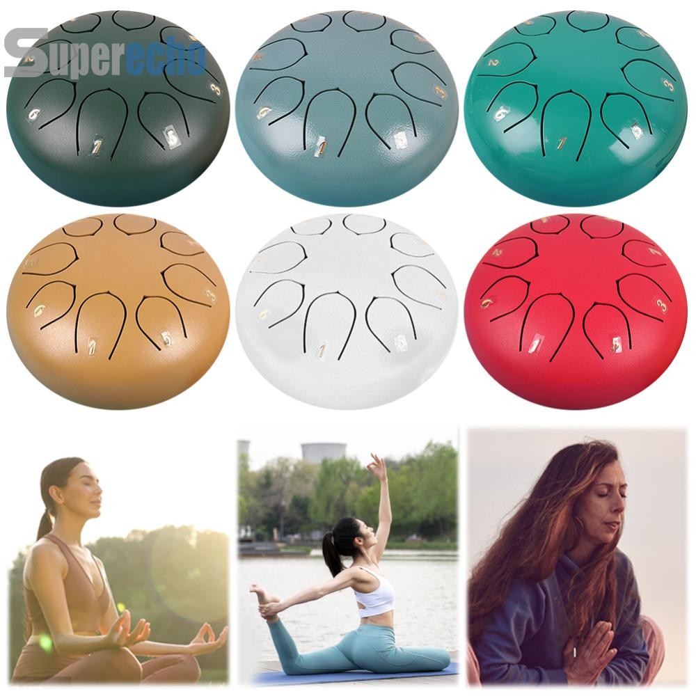 6 นิ้ว 8 หมายเหตุมือ Pan Drum Sound Healing Instruments Rain Drum ...