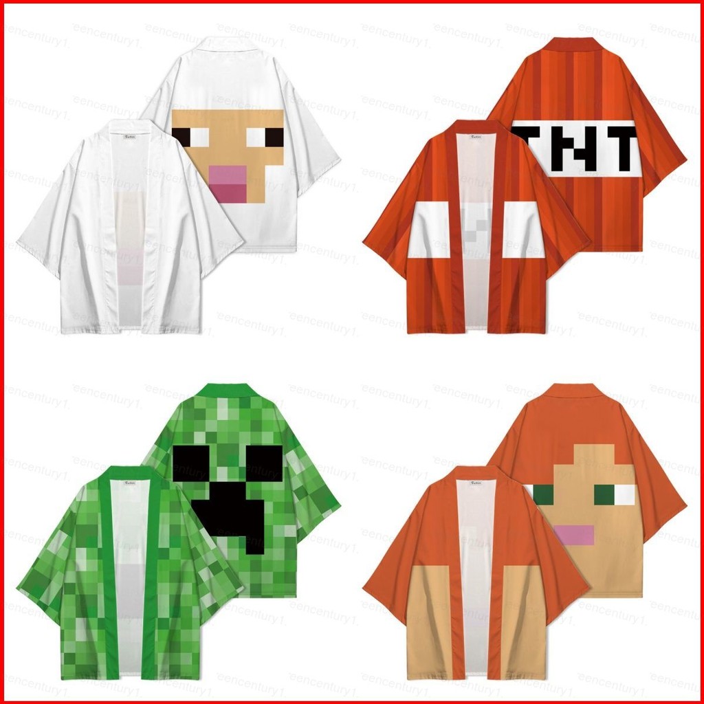 Gc1 A เกมภาพยนตร์ Minecraft การ์ตูน haori primest frock คาร์ดิแกนชุด ...