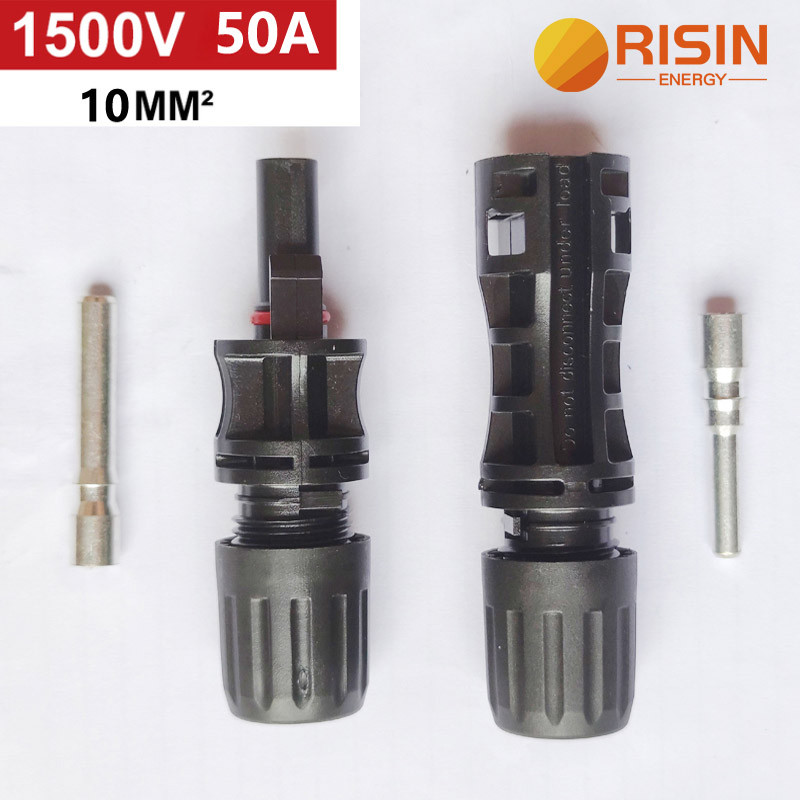 ประสิทธิภาพสูง 10mm2 Solid Pin Mc4 Connector สําหรับขั้วต่อ DC 1500V ...