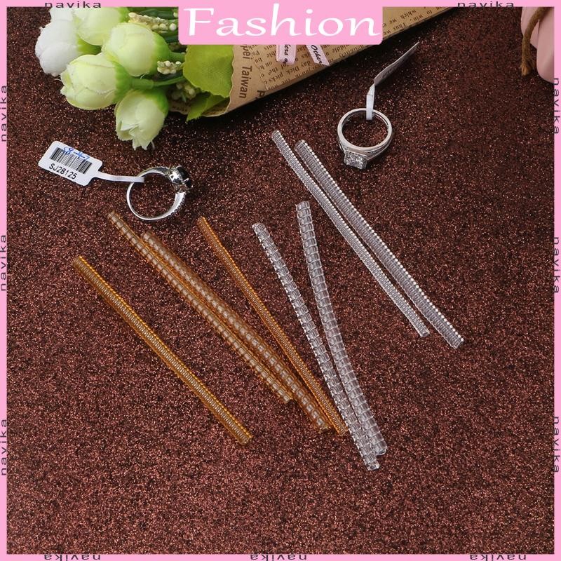 Nav 8 ชิ้นแหวนกระชับพอดีใดขนาดแหวนแหวน Sizer พลาสติกใสแหวน Guards แหวน ...