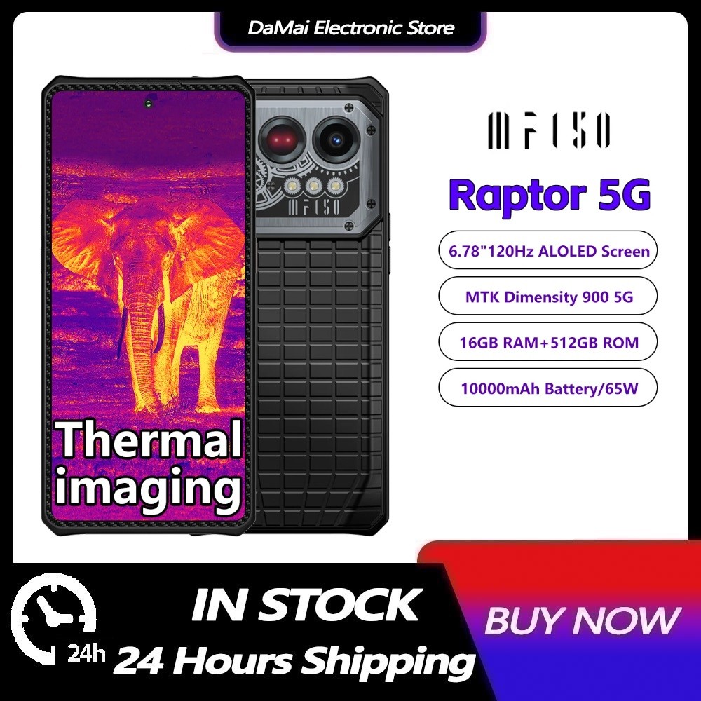 Iiif150 Raptor 5Gเครื่องที่ทนทาน6.78 "120Hz 10000mAh 16GB RAM + 512GB ...