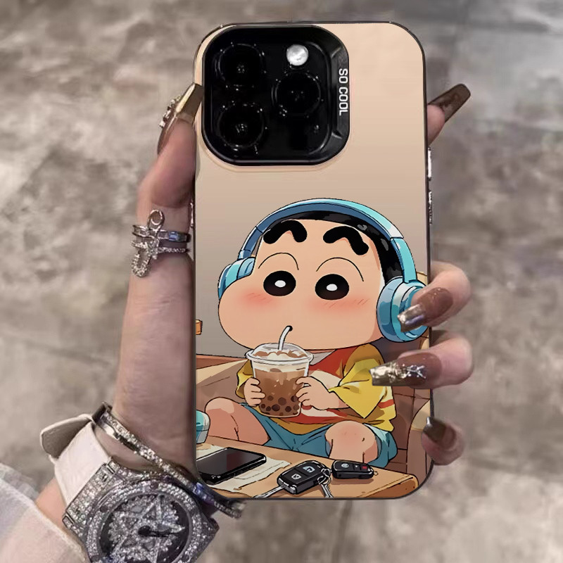 ️จัดส่งทันที ️เคสไอโฟน11 13 14 15 16 Pro Max Drinking milk tea Crayon ...