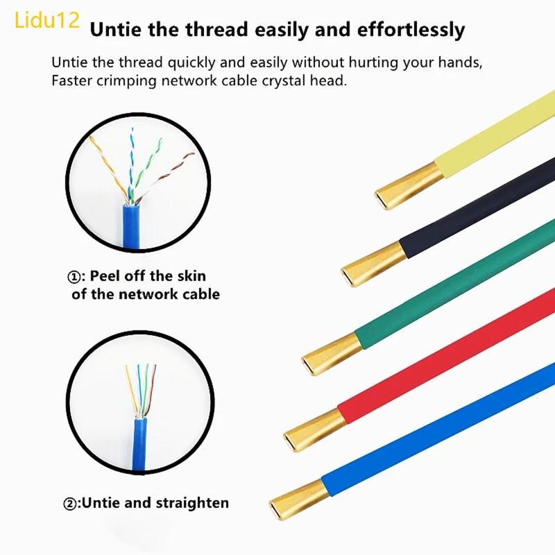 Lidu12 สาย Loosener สาย CAT5 CAT6 CAT7 RJ22 Lan Wire Straightener เส้นยืดเครื่องมือขนาดเล็ก ...