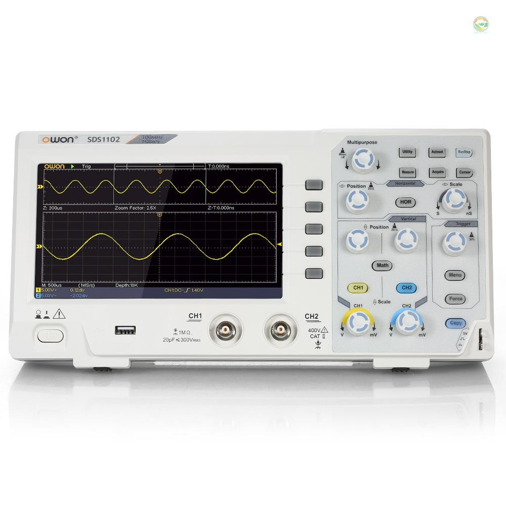 Owon SDS1102 Oscillometer Oscillometer Digital Storage Oscilloscope 2CH ...