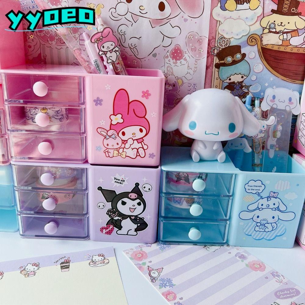 YYOEO ที่ใส่ปากกา, กล่องเก็บของตั้งโต๊ะ Capybara การ์ตูน, Labubu สาม ...