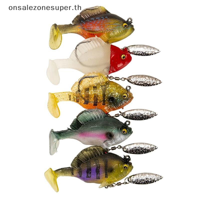 Ons 5 ชิ้นชนิดบรรจุกล่อง Hopping fish Spinning glitter เหยื่อปลากลวง ...