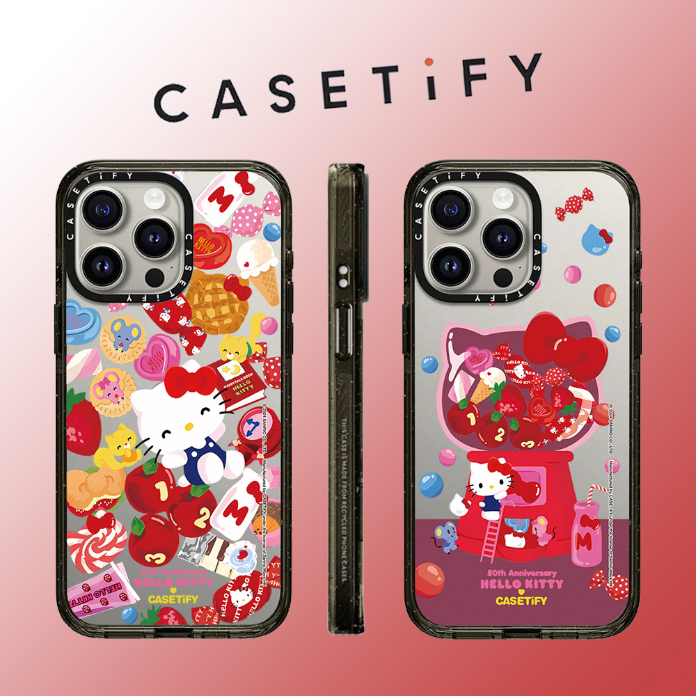 Casetifyy การ์ตูนน่ารัก Kitty cat Candy เครื่องกันกระแทกอะคริลิคเคส ...