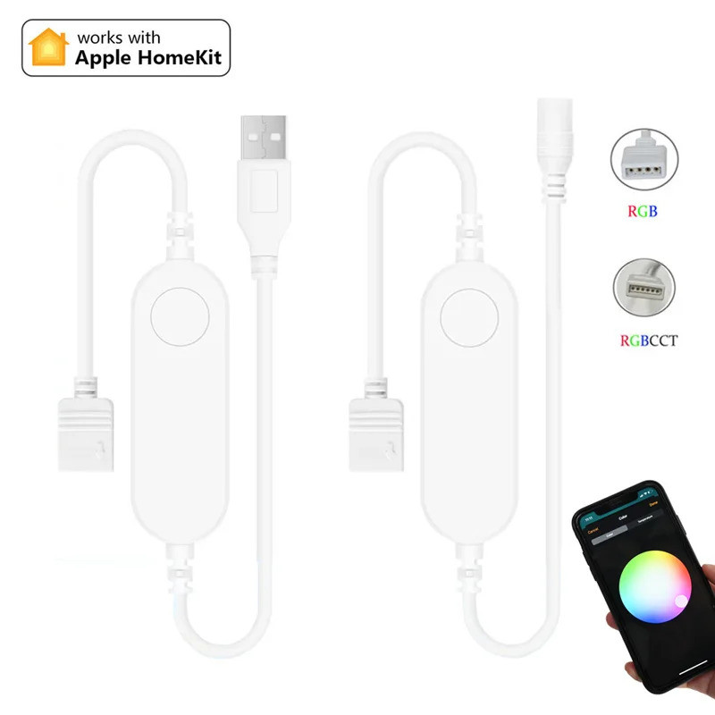 Homekit WIFI Smart LED Controller dimmer 5V USB DC 12V 24V Siri Voice ...