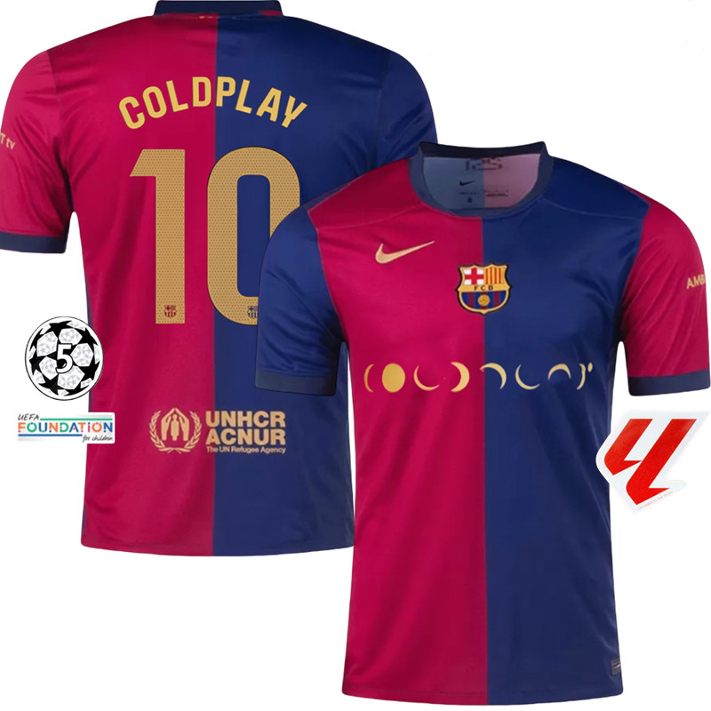 แฟน ๆ ฉบับที่ 24/25 Barcelona Home Lewandowski YAML COLDPLAY Jersey ...