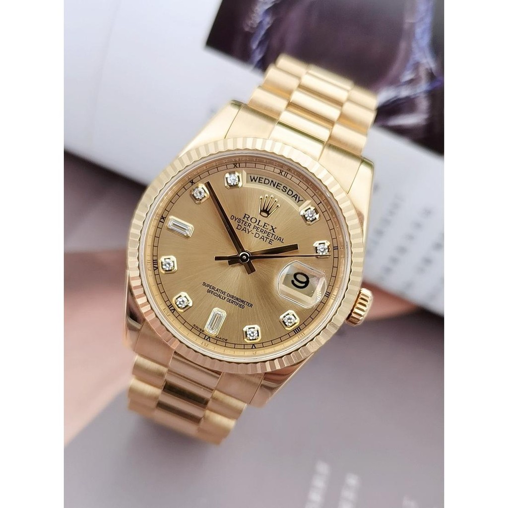 Rolexx Weekly Calendar Series นาฬิกาข้อมือนาฬิกากลไกอัตโนมัตินาฬิกาข้อมือผู้ชาย118238ก | Shopee ...