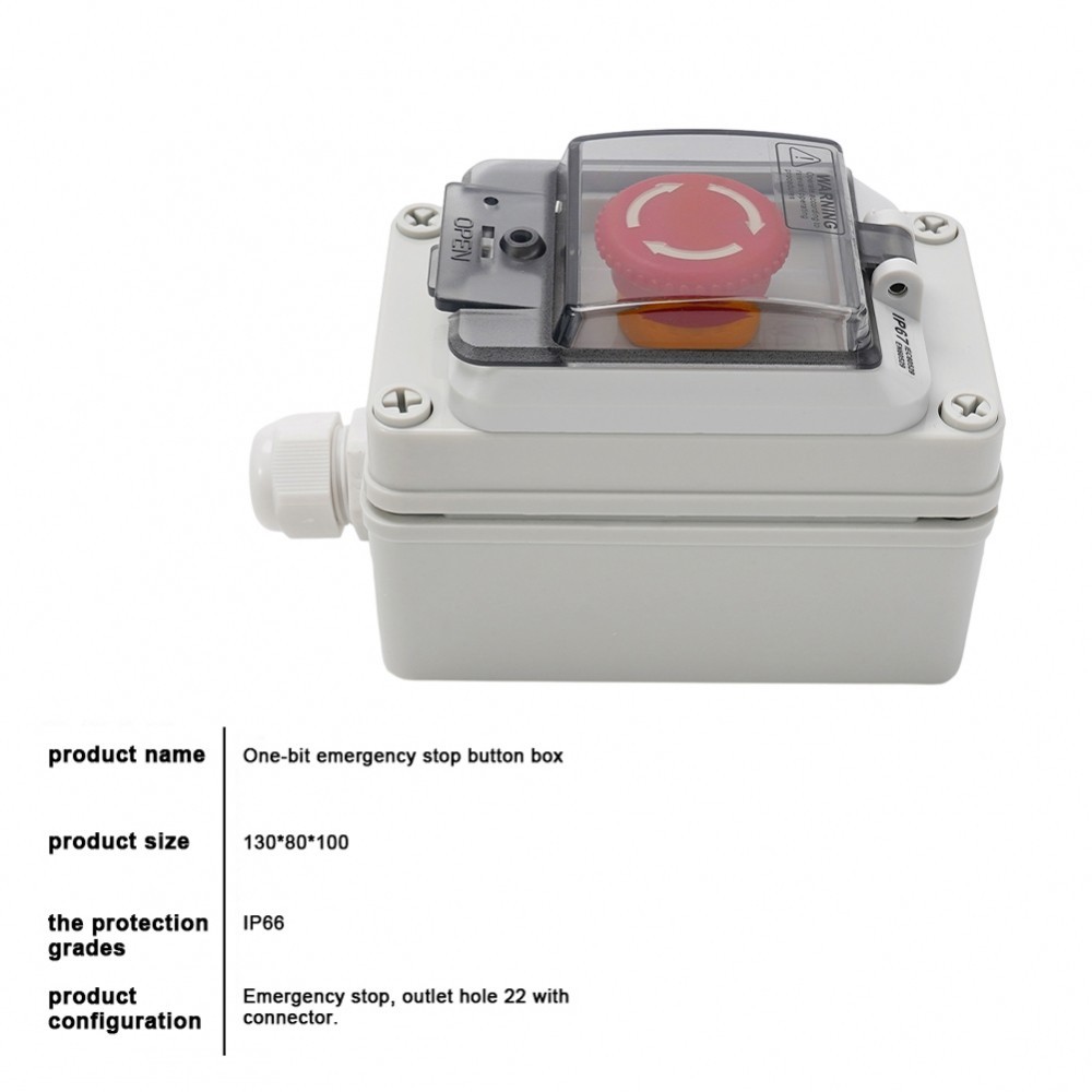 Ip66 Rated Estop Box สําหรับป้องกันน้ําและฝุ่นสวิตช์หยุดฉุกเฉิน ...
