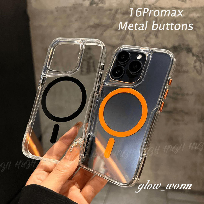 เคสโทรศัพท์ใสแม่เหล็กเข้ากันได้สําหรับ Iphone 16 15 14 13 12 11 Pro Max