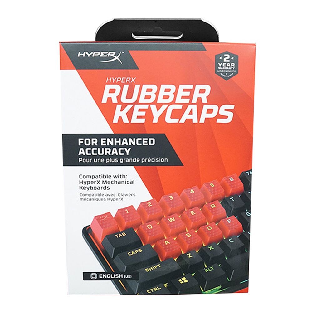 HyperX Rubber Keycaps - Gaming Accessory Kit - 19 Keycaps - Red (US ...