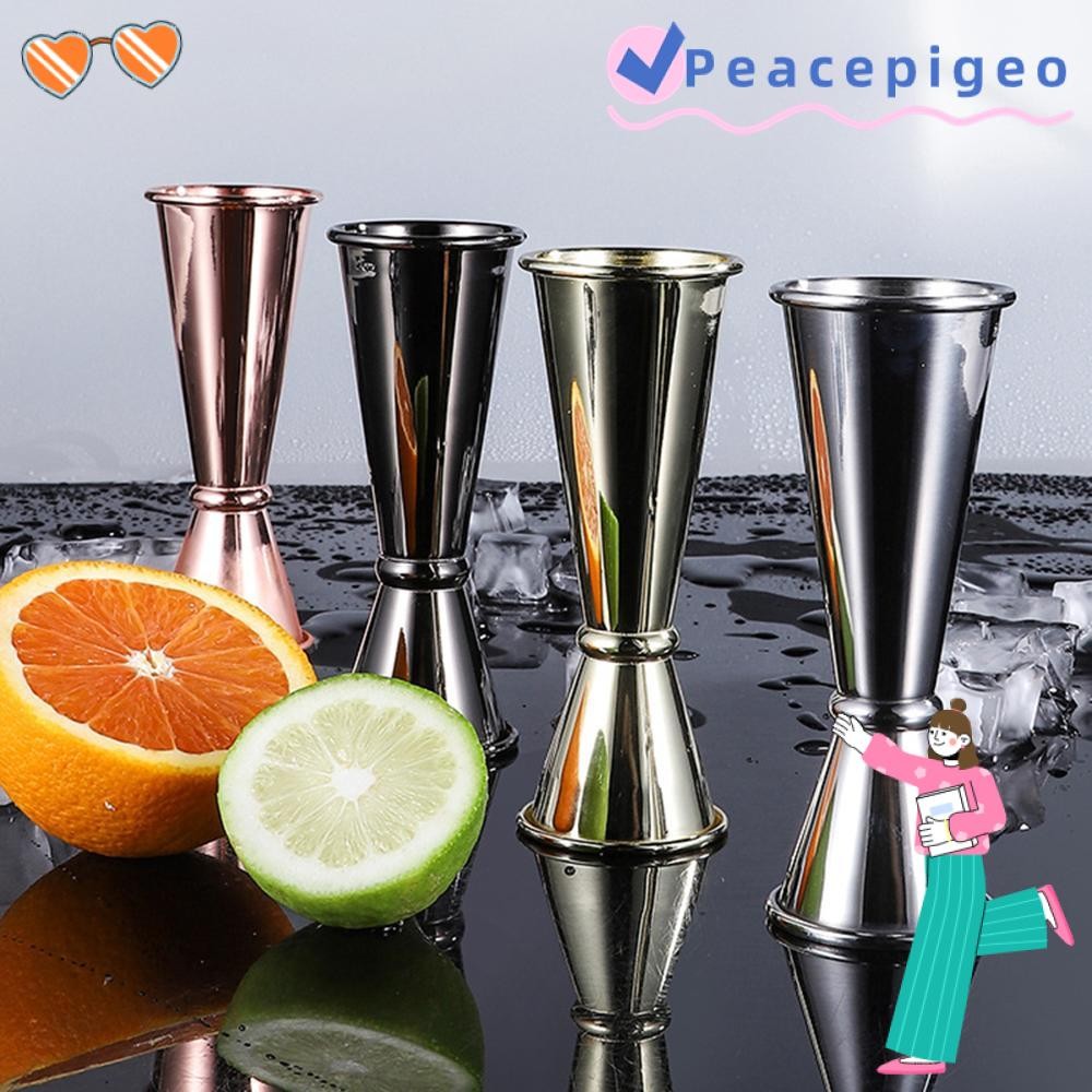 PEACEPIGEO 1oz 2oz Double Cocktail Jigger เครื่องดื่มเทเครื่องดื่มวัดถ้วยสแตนเลส | Shopee Thailand