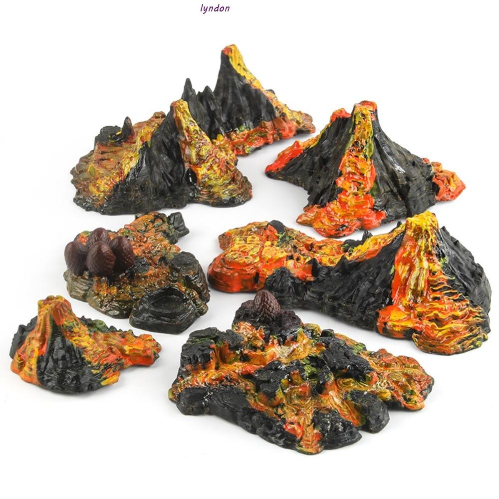 LYNDON จําลอง Volcano รุ่น, ที่สมจริง Volcano ของเล่น Mini Volcano ของ ...