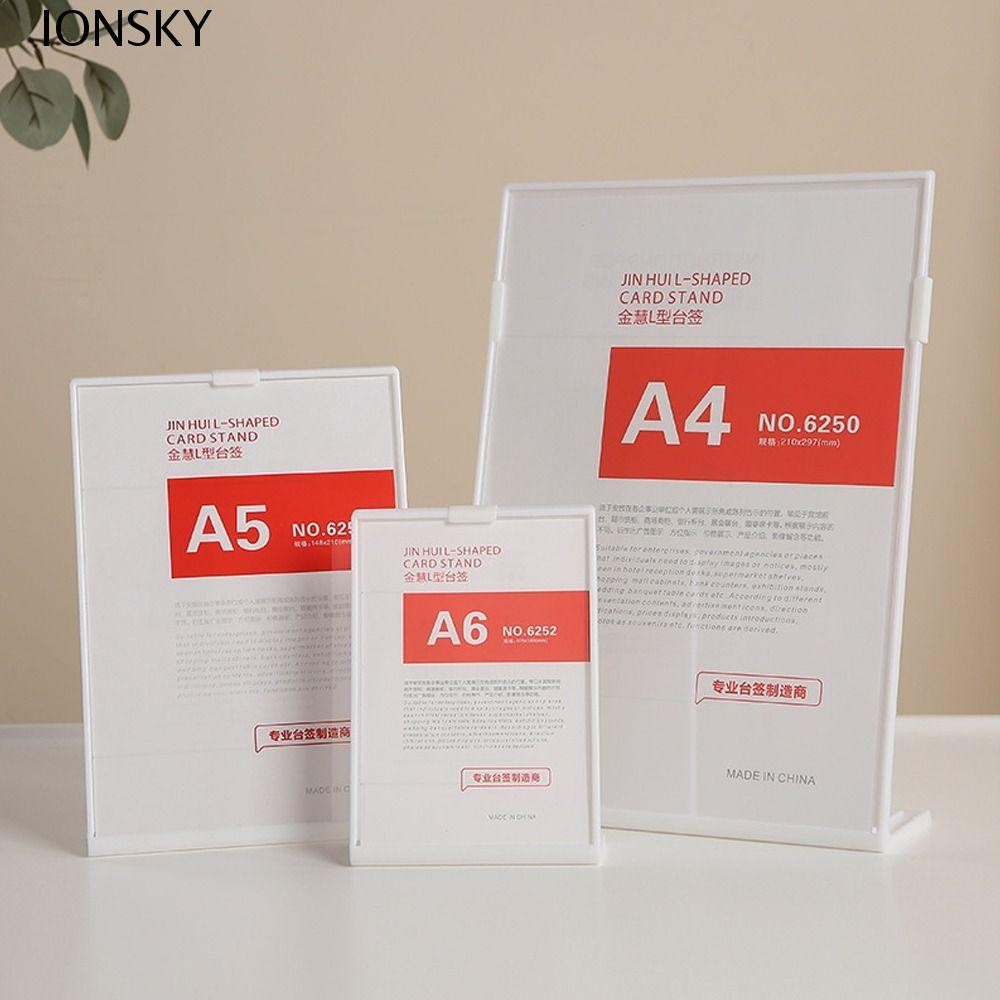 IONSKY ที่ใส่ป้ายอะคริลิค,พลาสติกป้องกันการวางเมนูขาตั้งจอแสดงผล,เมนู ...