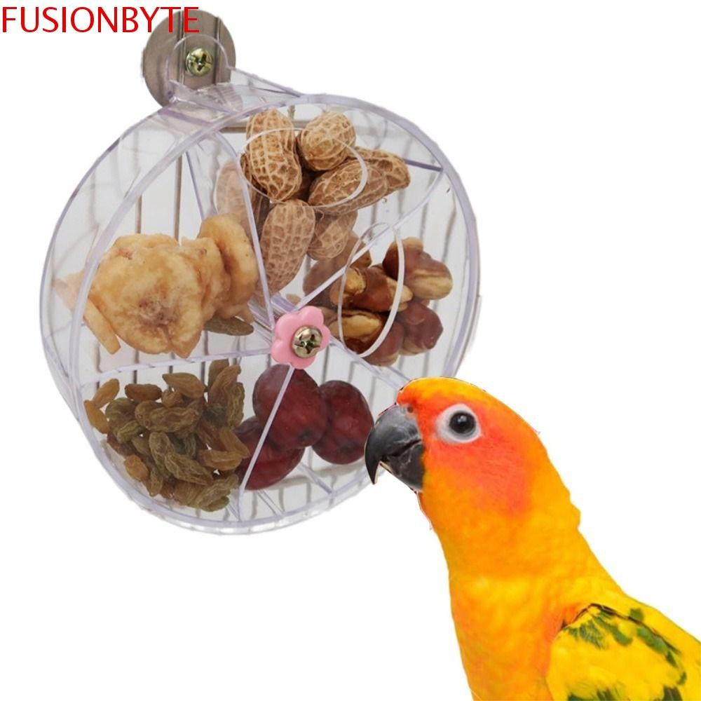 FUSIONBYTE ล้อกัดนก, Interactive อะคริลิคหมุนของเล่นนกแก้ว, ปฏิบัติ 5 ช่องสติปัญญาปรับปรุง ...