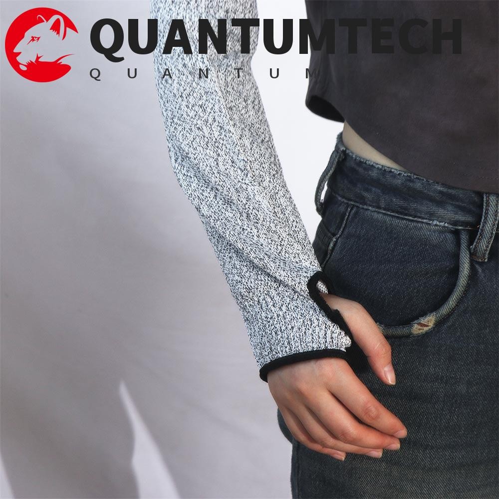 QUANTUMTECH 5 HPPE ตัดแขนทน,กัด Thumb Hole ความปลอดภัย Protecter ปลอกแขน, Anti Abrasion 15/20/25 ...