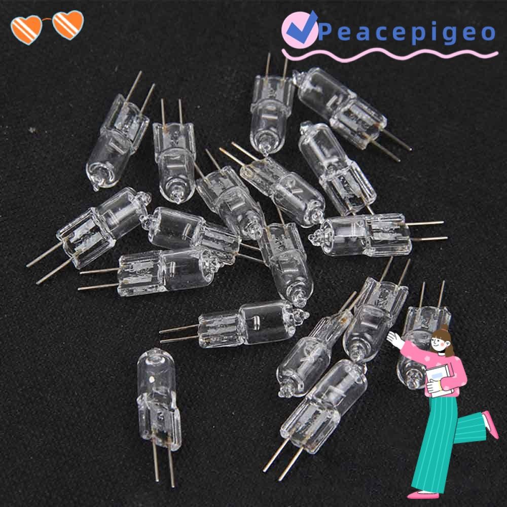 PEACEPIGEO 10 ชิ้นแคปซูลโคมไฟหลอดไฟ Bi-Pin 50W 12V 10W G4 หลอดไฟ | Shopee Thailand
